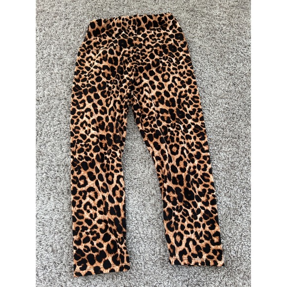 Pants & Jumpsuits | Leopard Print Capri Leggings High Waist Yoga Pants ...
